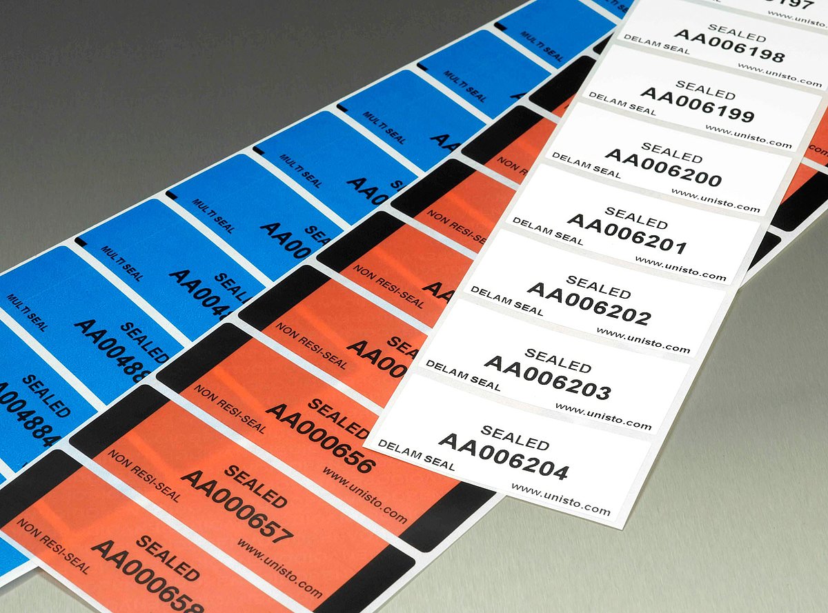 Tamper Evident Labels: Unisto Security Seals United Kingdom